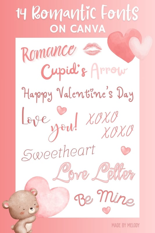 Fall in Love With 14 Romantic Fonts on Canva for Valentine’s Day