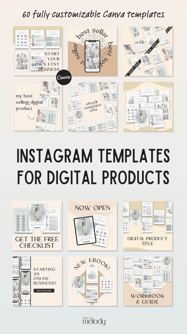 Canva Instagram Templates for Digital Products - Sand