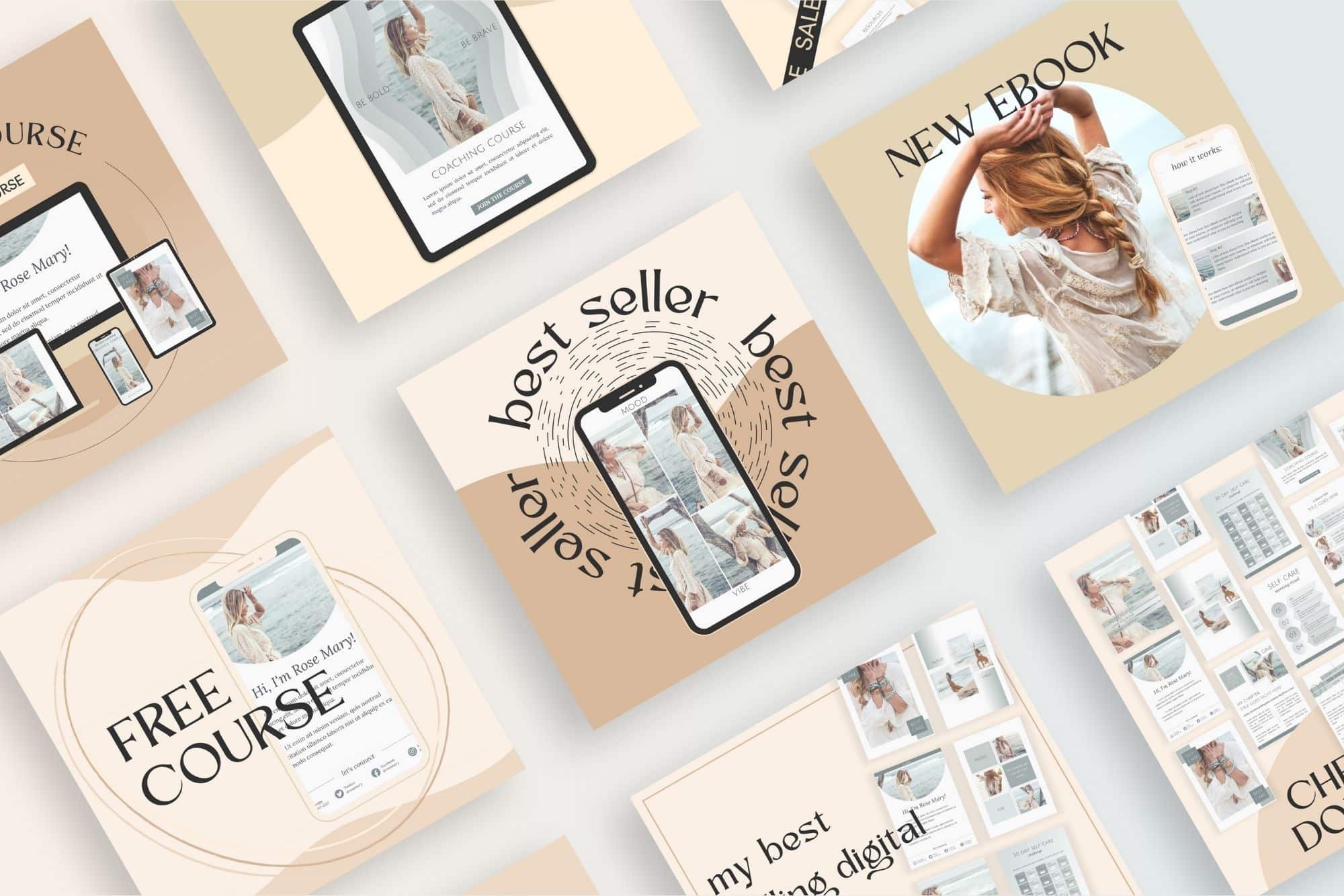 Canva Instagram Templates for Digital Products - Sand