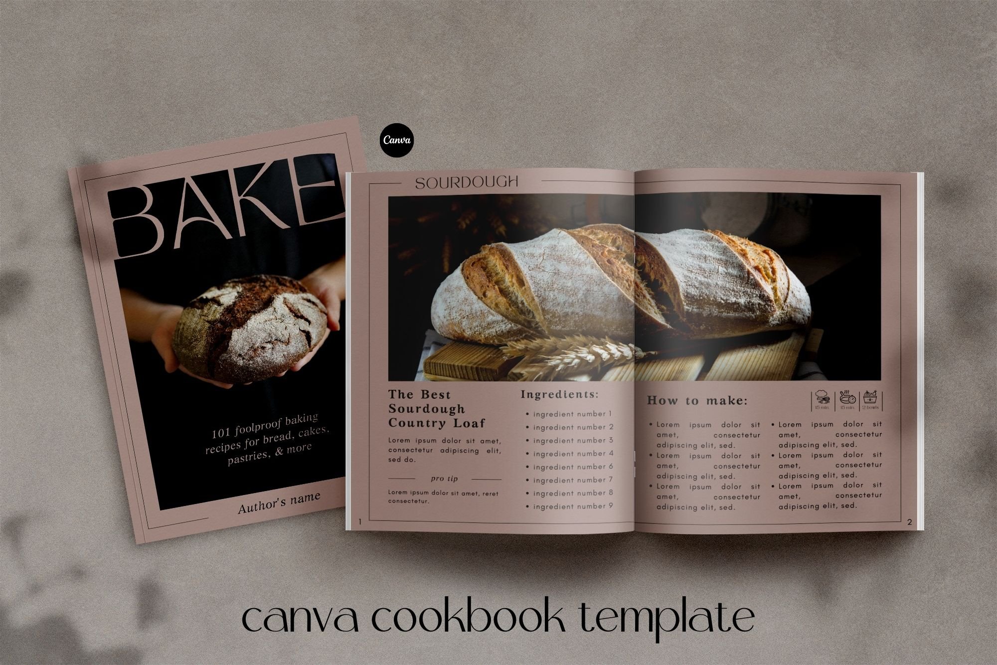 Canva Cookbook Template - Baker
